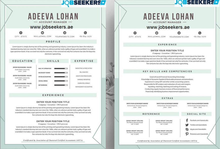 Best CV Format UAE-Dubai CV Writing Samples - Job Seekers