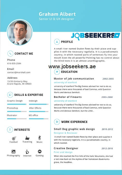 Best CV Format UAE-Dubai CV Writing Samples - Job Seekers