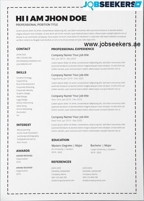 Best CV Format UAE-Dubai CV Writing Samples - Job Seekers